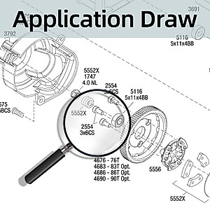 Model 2554: Screws, 3x6mm Cap-Head Machine (hex Drive) (100) for TRAXXAS