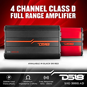 DS18 Car Speakers Bundle 4X PRO-GM6B 6.5" Midrange Speakers + 4X PRO-TWX1/BK Aluminum Super Bullet Tweeters + Amplifier 4 Channels - PRO Loudspeakers Car Audio Component Package