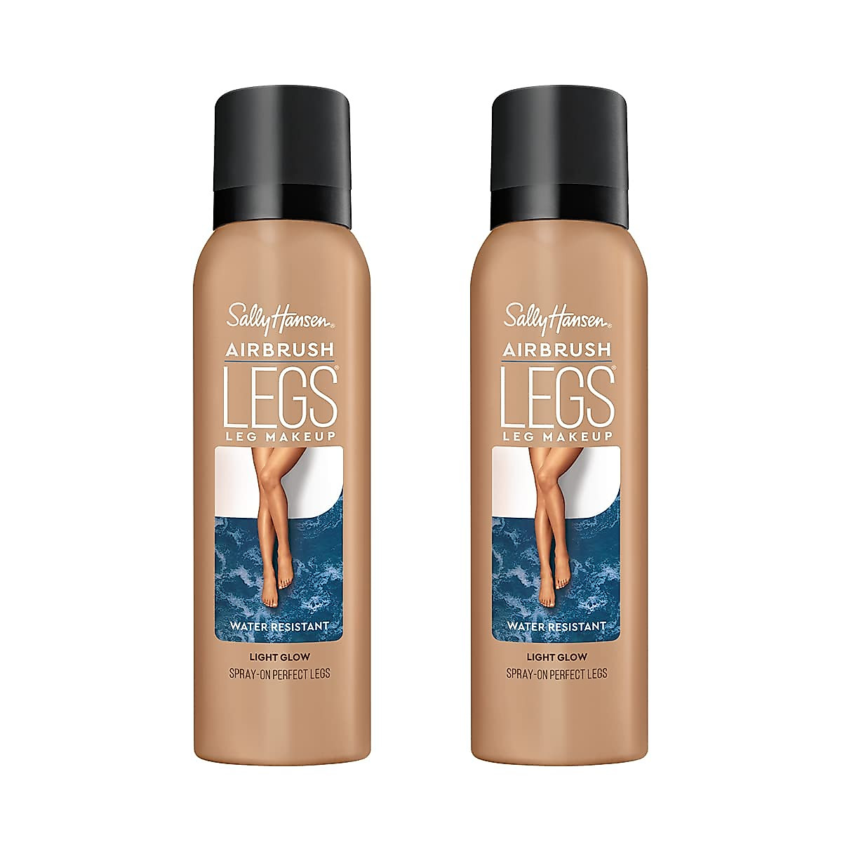 Sally Hansen Airbrush Legs, Leg Spray-On Makeup, Light Glow 4.4 Oz, Pack of 2