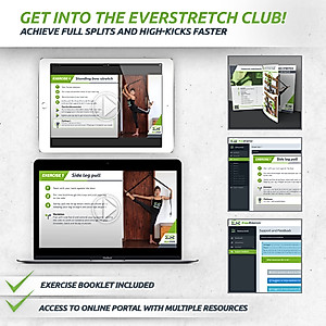 EverStretch Leg Stretcher PRO: Premium Over The Door Flexibility Trainer | Professional Stretching Equipment for Ballet, Dance, Martial Arts, Cheerleading & Gymnastics | Portable Split Machine
