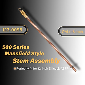 Upgrade Version 123-0095 500 Series Mansfield Style Stem Assembly Replacement Part For 12-Inch Sillcock ASFP (Overall length 16")