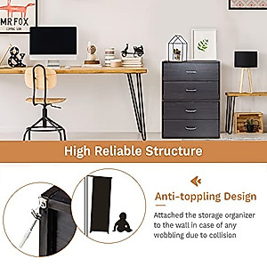 Giantex Stackable 2-Drawer Dressers for Bedroom - Short Dresser Two Drawer Storage Cabinet w/Handles & Anti-Topping Device, Small Dresser Chest of 2 Drawers for Closet Bedroom (2, Espresso)