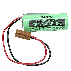 Meewellvetry (Pack of 5) CR17450SE-R / A98L-0031-0012 3V 2500mah PLC Battery +Plug Non-Rechargeable for FANUC CNC System Special Electronic Equipment