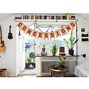 Baseball Theme Concessions Banner Burlap Bunting Banner Garland for Sports Party Decoration -#1