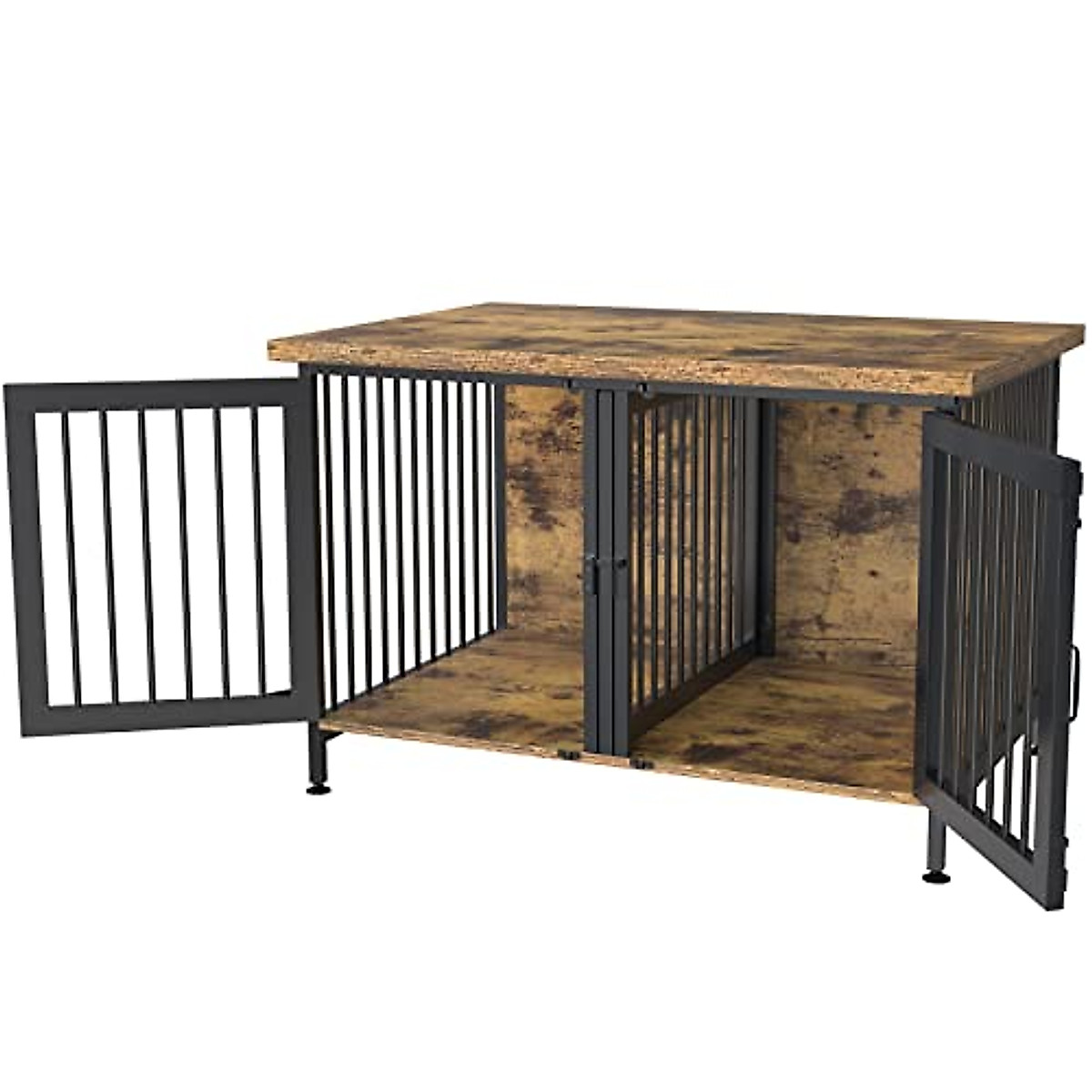 GDLF Double Dog Crate with Divider for 2 Small Dogs or 1 Dog, Furniture Style Kennel Indoor Cage with Removable Panel (Int.dims:36.2”Wx24.5”Dx21”H)