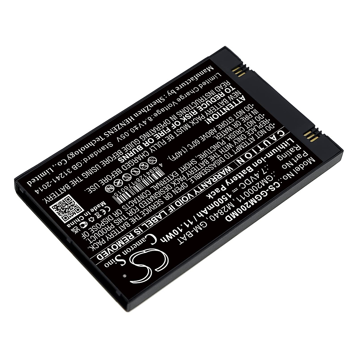 KOVHIHAV Replacement Battery Compatible with Echographe Vscan, Scan Ultrasound, Vscan Pocket Sized Ultrasound,fits Part No GM200011, GM-BAT, M2840, 7.4V 1500mAh / 11.10Wh