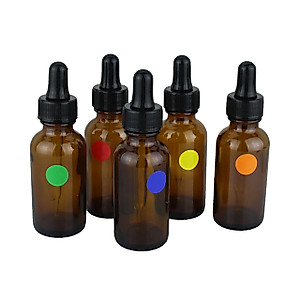 ChromaLabel 1/2 Inch Circle Sticker Labels, Easy to Write On Round Colored Stickers, Permanent Color Coding Label - 5 Assorted Colors Dot Labels, 1200 Colored Sticky Dots per Variety Pack