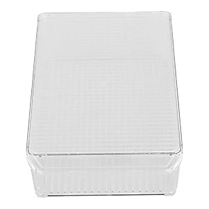 Delaman Pantry Storage Bins with Lid Large Capacity Transparent Food Grade Portable Durable Multifunction Pantry Containers(B)