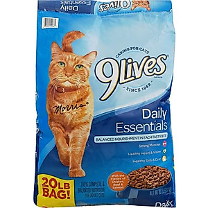 Nutrish 9Lives Daily Essentials Dry Cat Food, 20 Pound Bag