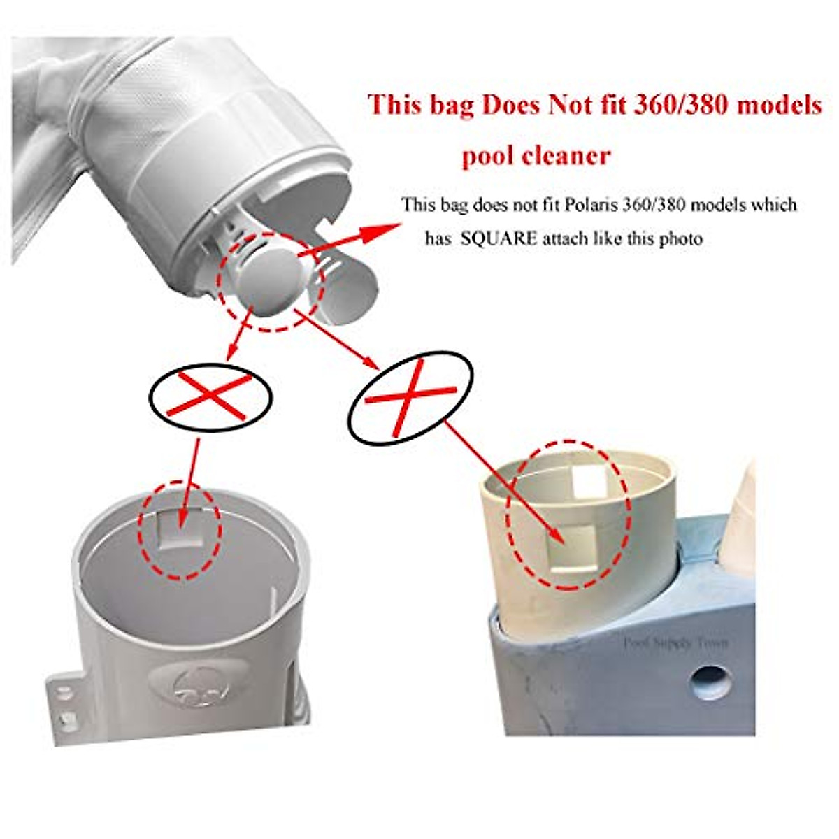 ATIE Pool Cleaner Sand and Silt Bag K14 Replacement Fits for Polaris 280/480 Pool Cleaner K14 Sand and Silt Bag Great for Desert Area Pools (2 Pack)