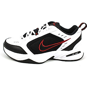 Nike Air Monarch IV Training Shoe (4E) - White/Black/Varsity Red, Size 9.5 US