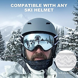 findway Ski Goggles OTG - Over Glasses Snow/Snowboard Goggles for Men, Women & Youth - 100% UV Protection