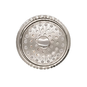 Westbrass D214-20 3-1/2" Post Style Large Sink Kitchen Basket Strainer, 1-Pack, Stainless Steel