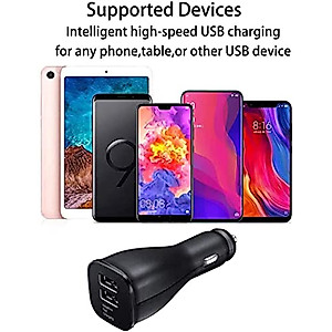 Samsung Adaptive Fast Charging Dual-Port Car Charger [2-Pack] for Samsung Galaxy S23/S23+/S23 Ultra /S22/S22+/S22 Ultra /S21/S21+/S20/S20+/S10/S10+/S10e/S9/S9+/S8/S8Plus/Edge/Active/Note 8/9/10/20