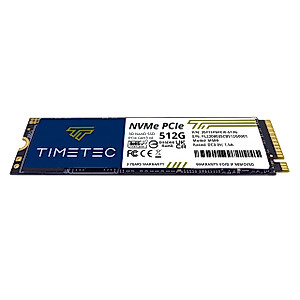 Timetec 512GB SSD NVMe PCIe Gen3x4 8Gb/s M.2 2280 3D NAND High Performance SLC Cache Read/Write Speed Up to 2,000/1,600 MB/s Internal Solid State Drive for PC Laptop and Desktop