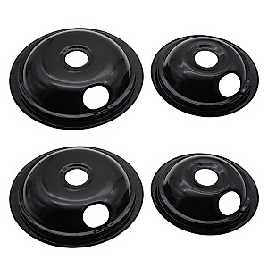 Siwdoy 318067041 318067051 Porcelain Drip Pan Set and MP22YA Electric Range Burner Element Unit Set, Compatible with Frigi-daire Ken-more Range Oven Replaces 5304430149 5304430150