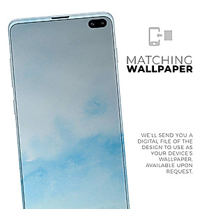 DesignSkinz Subtle Green & Blue Watercolor V2 Protective Vinyl Decal Wrap Skin Cover Compatible with The Samsung Galaxy S20 (Screen Trim & Back Glass Skin)