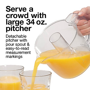 Proctor Silex Electric Citrus Juicer Machine, 34 oz., for Orange, Lemon, Grapefruit Juice, White & Green (66337)