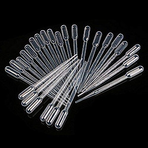 Skeyhaly 3ml Plastic Transfer Pipettes Eye Dropper Pack of 105 - Dropper Makeup Tool