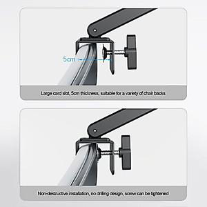 Upholstered Headrest for Ergonomic Office Chair Black Office Chair Headrest Attachment Universal Chair Head Support Cushion, Elastic Sponge Head Pillow Adjustable Height and Angle