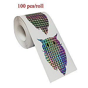 Pop Resin Glitter Owl Window Decals Reflective Owl Decoy Scare Birds Away Stickers - Self Adhesive Owl Sticker Scares Decals Ornamental Decorative Window Decor 100 pcs