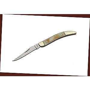 FOLDING POCKET KNIFE 5.25" Rite Edge Bone Handle Silver Toothpick Carbon Sharp Blade Knife