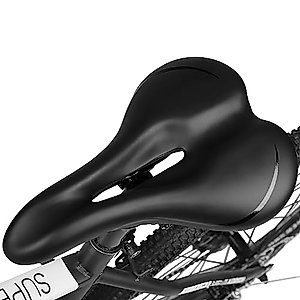 TONBUX Comfortable Bike Seat, Soft Bike Seat Cushion for Men Women Comfort, Breathable Bicycle Seat Replacement Compatible with Peloton, Padded Bicycle Saddle for Mountain MTB BMX Road Exercise Bike