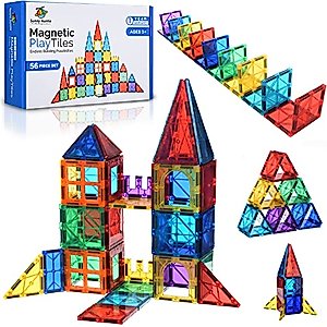 Magnetic Tiles, Toy for 3 4 5 6 Year Old Boys Girls Kids & Toddlers, Magnetic Blocks Building Set, Magnetic Tiles for Kids, STEM Educational Building Toy, Magnet Tiles Toy, Best Gift for 3-8 Year Olds