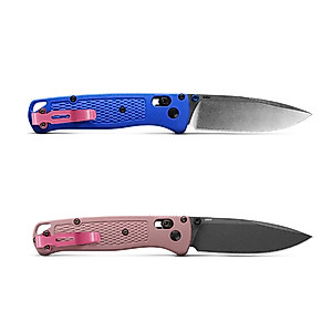 Deep Carry Pocket Clips for Benchmade, Emerson, Protech and More, Pink Coating Stainless Steel Pocket Knife Clip Replacement with 2 Pieces Screws
