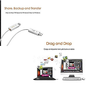 j5create Accessory Bundle - JUD214 Multi-Monitor Desktop Display USB Video Card Converter & Wormhole Switch - JUC-400 Windows & Mac Crossover Cable