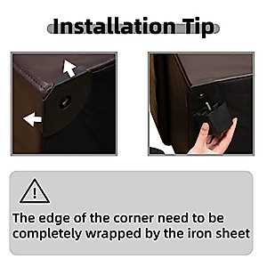 GLAXYFUR Folding Storage Bench, Cube PU Leather Footstool with Legs, Coffee Table, Ottoman with Storage for Living Room, 23.6 x 23.6 x15 Inches, Brown