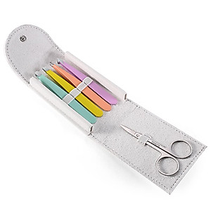 Curved Eyelash Scissors Small Mini Eyebrow Scissors for Women Eyebrow Grooming Kit Tweezers Set Stainless Steel Facial Hair Eyebrow Remover Tools for Women Girls (Set of 5pcs)