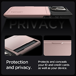 Spigen Slim Armor CS Designed for iPhone 15 Pro Max Case (2023) [Military-Grade Protection] - Rose Gold