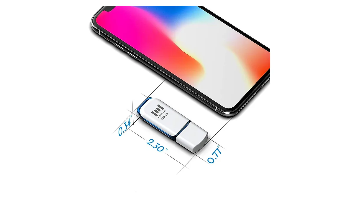 MOSDART 128GB USB 2.0 Flash Drive 2 Pack 128 GB exFAT Thumb Drives Jump ...