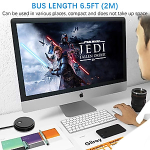 XIIVIO USB Conference Microphone, 360° Omnidirectional Condenser PC Microphones with Mute Plug & Play Compatible with Mac OS X Windows for Video Conference,Gaming,Chatting,Skype