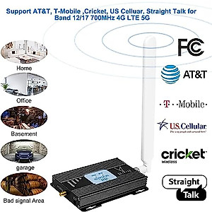 AT&T Cell Phone Signal Booster AT&T Signal Booster T Mobile ATT Cell Signal Booster AT&T Booster 5G 4G LTE Band 12/17 AT&T Cell Phone Booster ATT Cell Booster AT&T Cellular Booster home ATT Extender