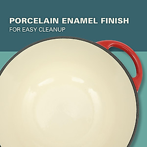 Gibson Home Addlestone 2.65 Quart Enamel Cast Iron Dutch Oven - Red