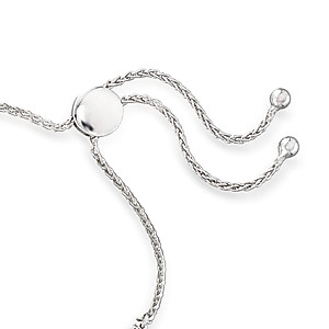 Ross-Simons 0.50 ct. t.w. Diamond Open-Circle Bolo Bracelet in Sterling Silver