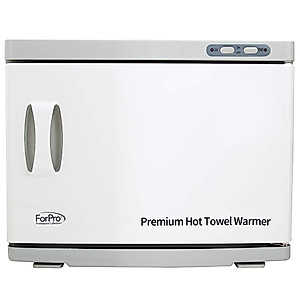 ForPro Professional Collection Premium Hot Towel Warmer, 23L Extra Large Capacity, Two Stainless Steel Racks, White