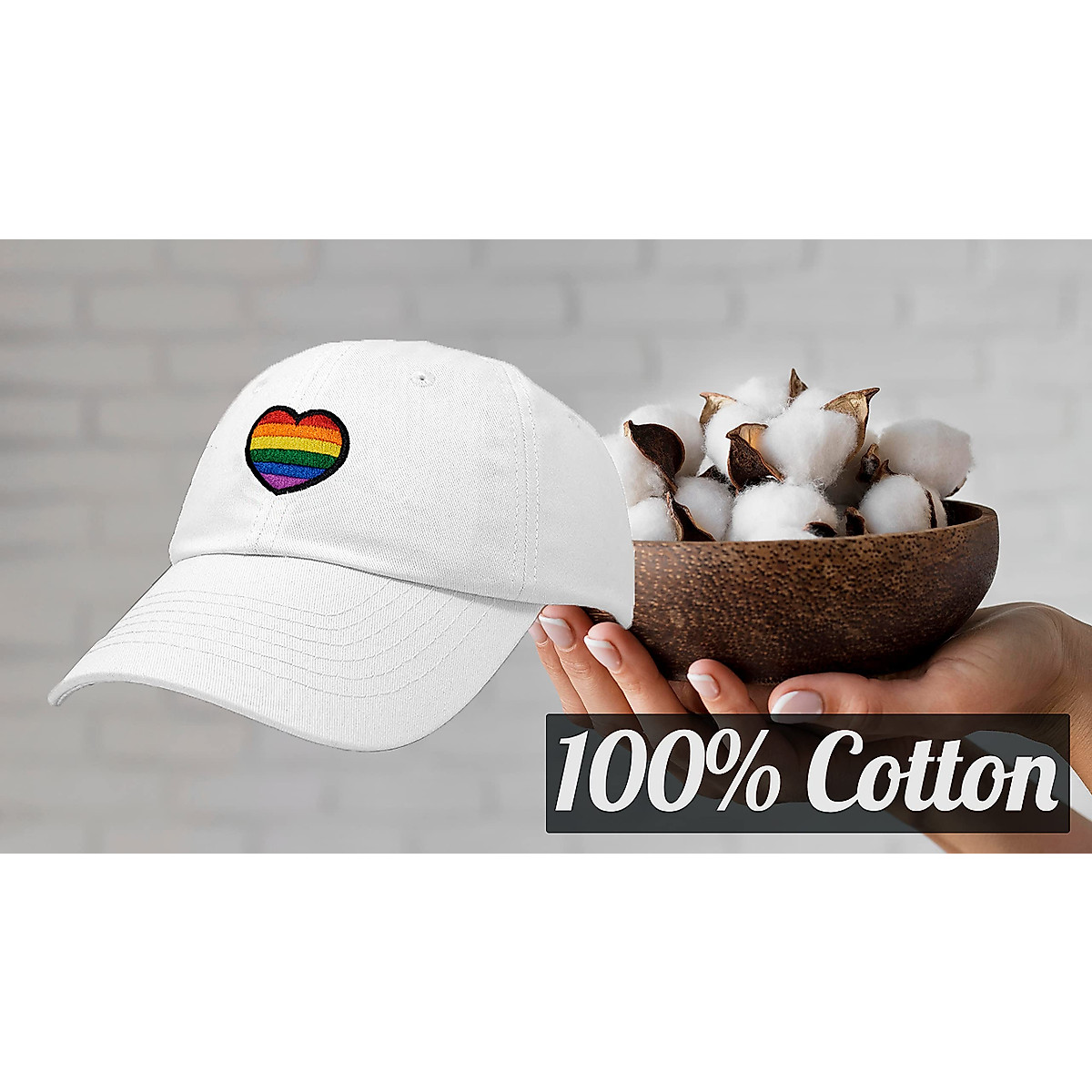 Giavuwn Embroidered Pride Hat LGBT Cap Low Profile Distressed Dad Hat