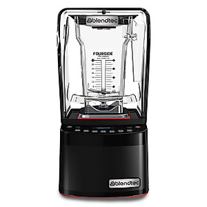 Blendtec Stealth X 885 - Brushless Commercial-Grade Blender with Sound Enclosure - FourSide Jar with Soft Lid - Black