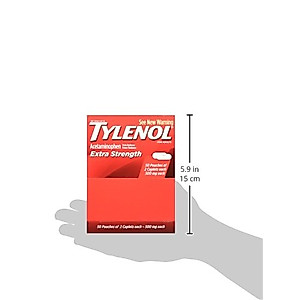 Tylenol Extra Strength Caplets, 100 Count, Pack of 2