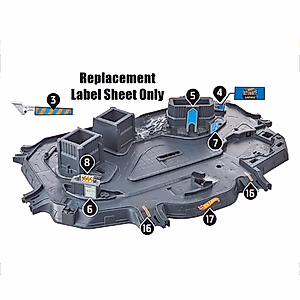 Replacement Stickers for Hot-Wheels City Ultimate Garage GJL14 - Die-Cast Cars Playset ~ Replacement Label Sheet
