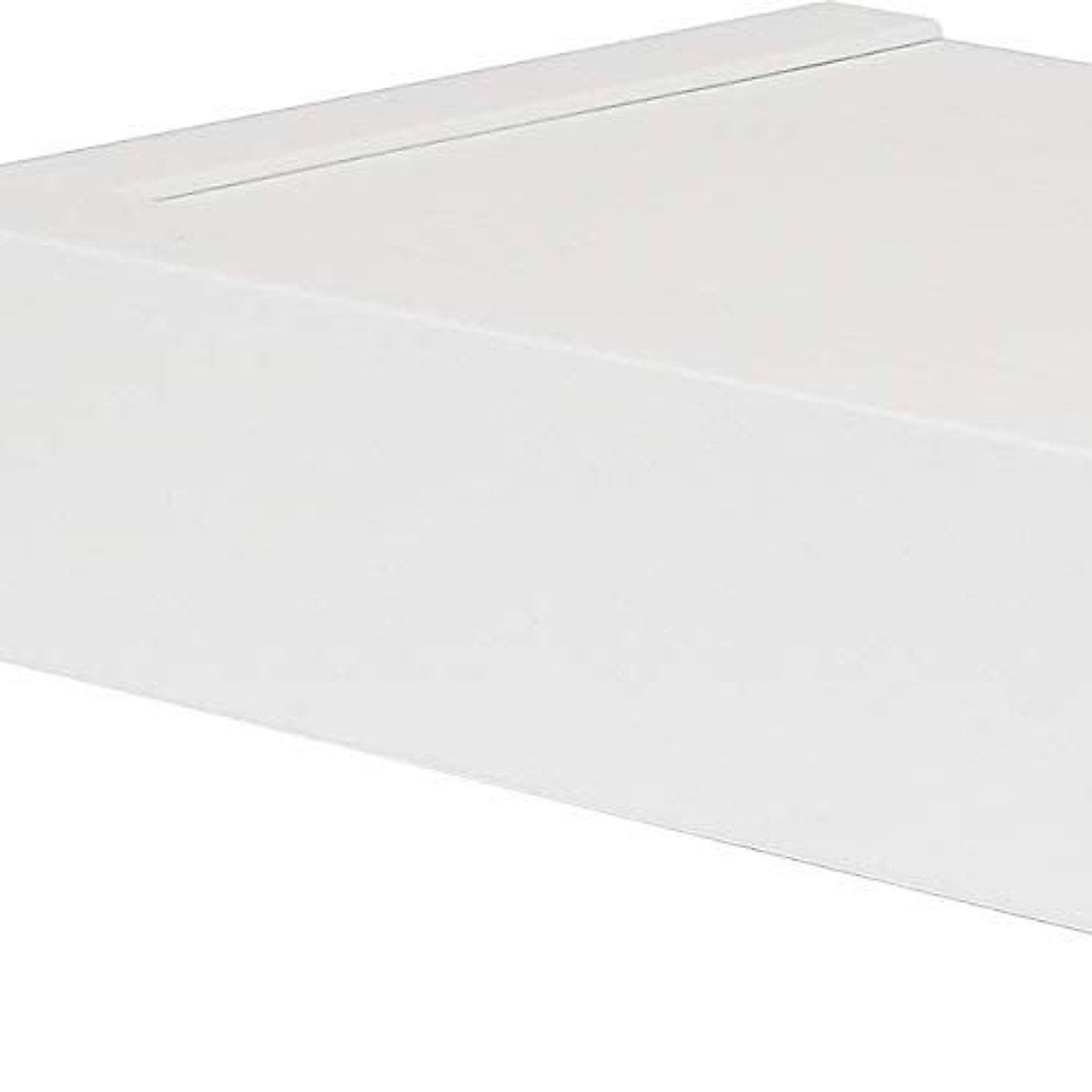 HIGH & MIGHTY 515607 Modern 24" Floating Shelf Holds up to 20lbs, Easy Tool-Free Dry Wall Installation, Flat, Retail Packaging, White