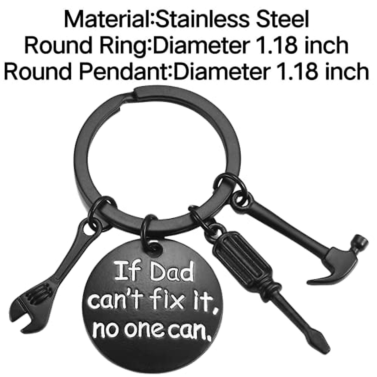 Dad Gifts Keychain Father's Day Gift for Dad Birthday Christmas Wedding Anniversary Thanksgiving Gifts for Father from Son Daughter,Hammer Key Chain from Kids to Father Keychain,Best Dad Ever Keychain