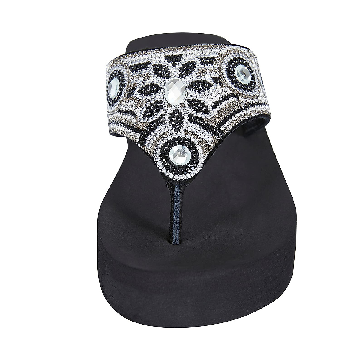 Lowkeyray Womens flip flops on vocation/beach Comfort Thong Style Flip Flops Sandals for Women in Summer (X-Small, Black, numeric_6)