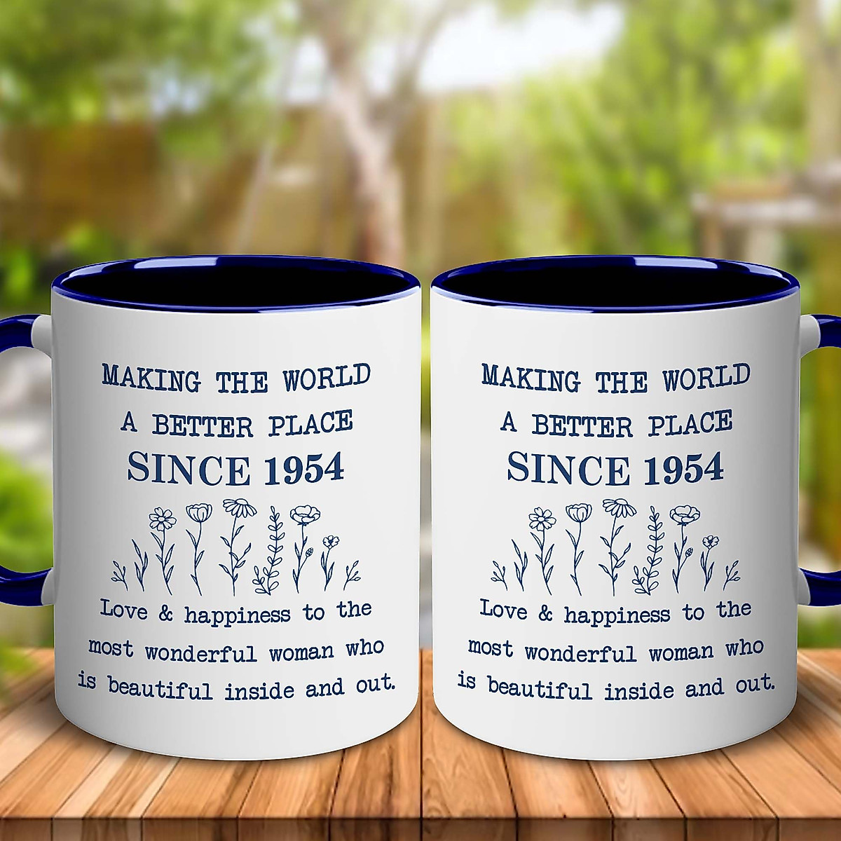 DEKIDOKA 70th Birthday Gifts For Women - 70th Years Old Birthday Gifts - Ceramic 1954 Coffee Mugs - Vintage 70th Birthday Gifts Presents - 70 Years Old Birthday Gifts for Mom Sister Family