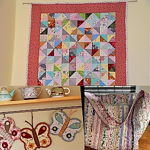 Cotton Quilting Fabric 10 Pcs 20" x 20" Fat Quarters Fabric Bundles Floral Fabric Squares for Quilting, DIY Sewing Project, Patchwork, Misscrafts, Crafting(50cm x 50cm)