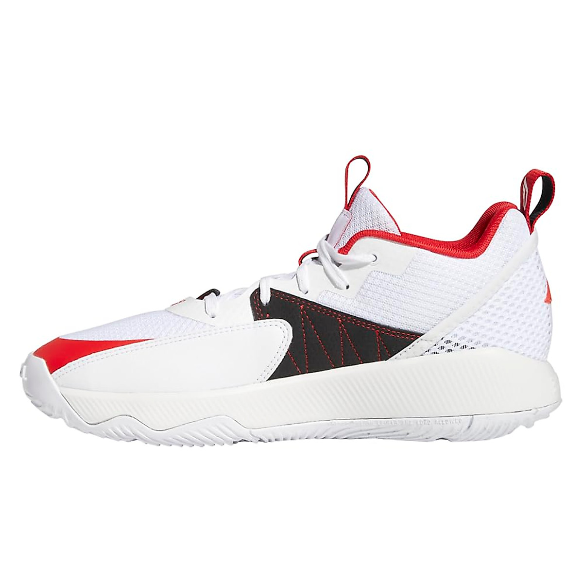 adidas Unisex Dame Extply 2 Basketball Shoe, White/Vivid Red/Dash Grey, 9 US Men