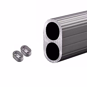 BYZOMU Closet Rod for Hanging Clothes with End Supports, Oval Wardrobe Tube, Closet Garment Valet Rod, Clothing Organizer Holder/Clothes Rail Pole (Color : Gold, Size : 30cm/11.8in)